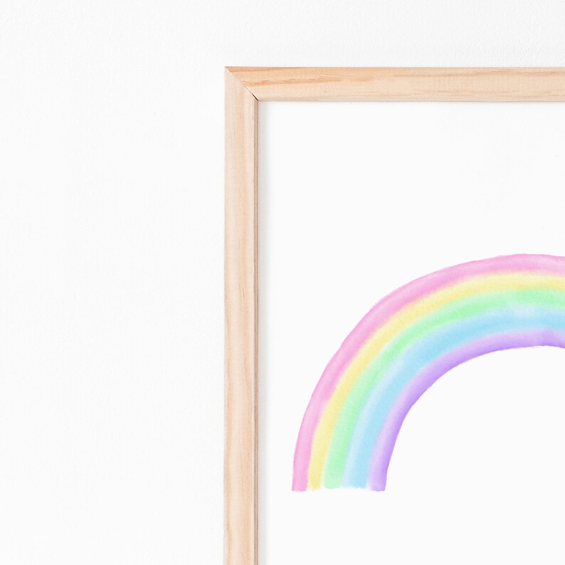 Pastel Rainbow Wall Art Instant Download Square Printable - Etsy