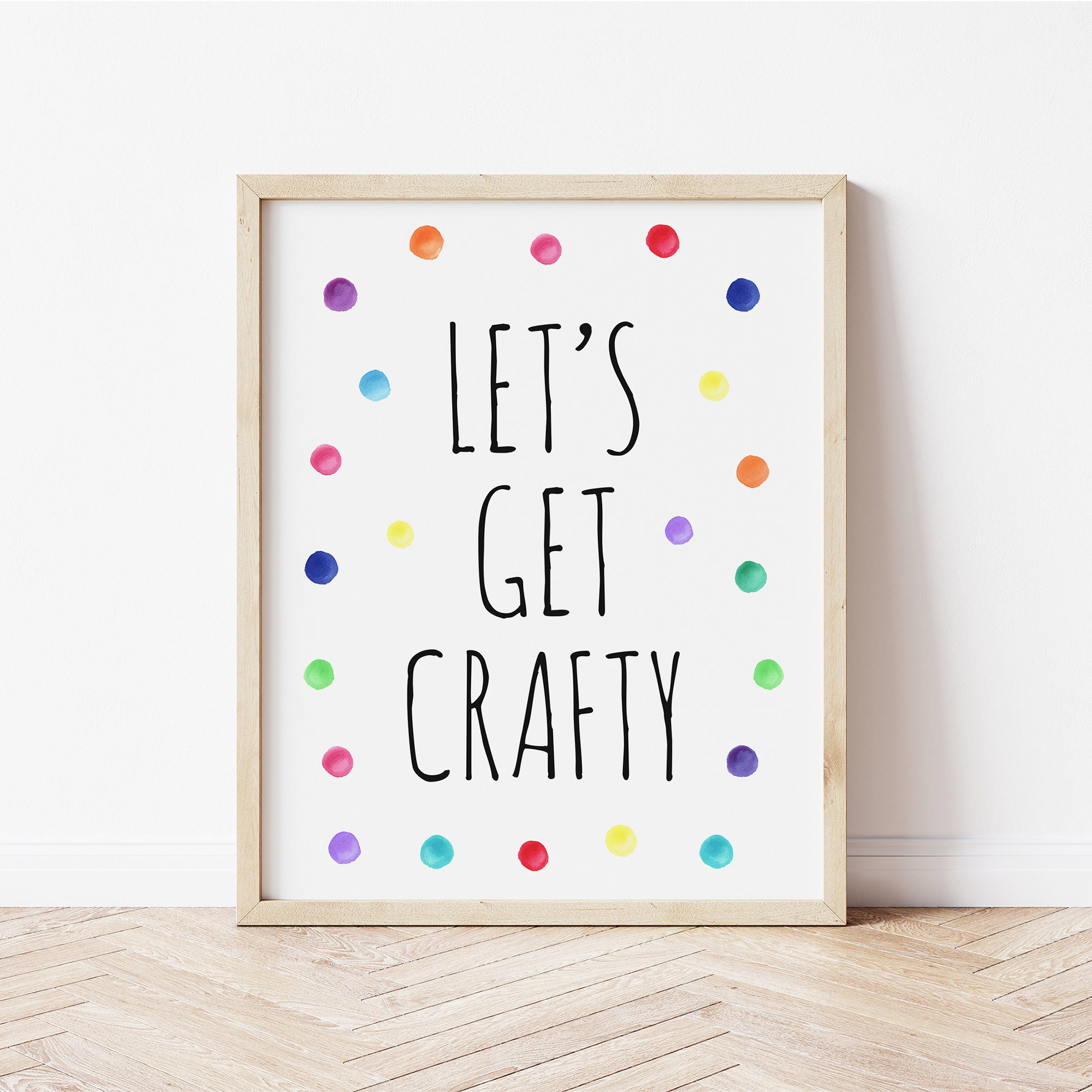 Let's Get Crafty Wall Art Printable Playroom Art | Etsy