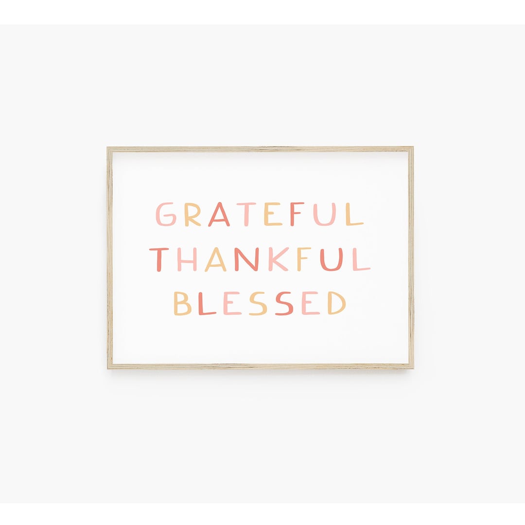 Boho Thanksgiving Printable - Instant Download, Thankful Print, Boho ...