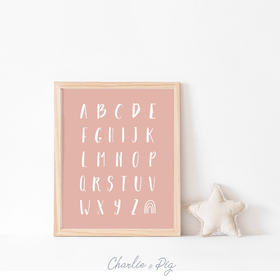 Boho Wall Art - Alphabet Printable, Instant Download, Boho Wall Decor ...