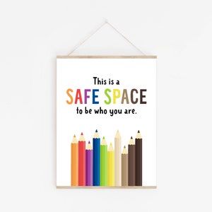 Safe Space Printable, Diversity Poster, Equality Print, Classroom ...