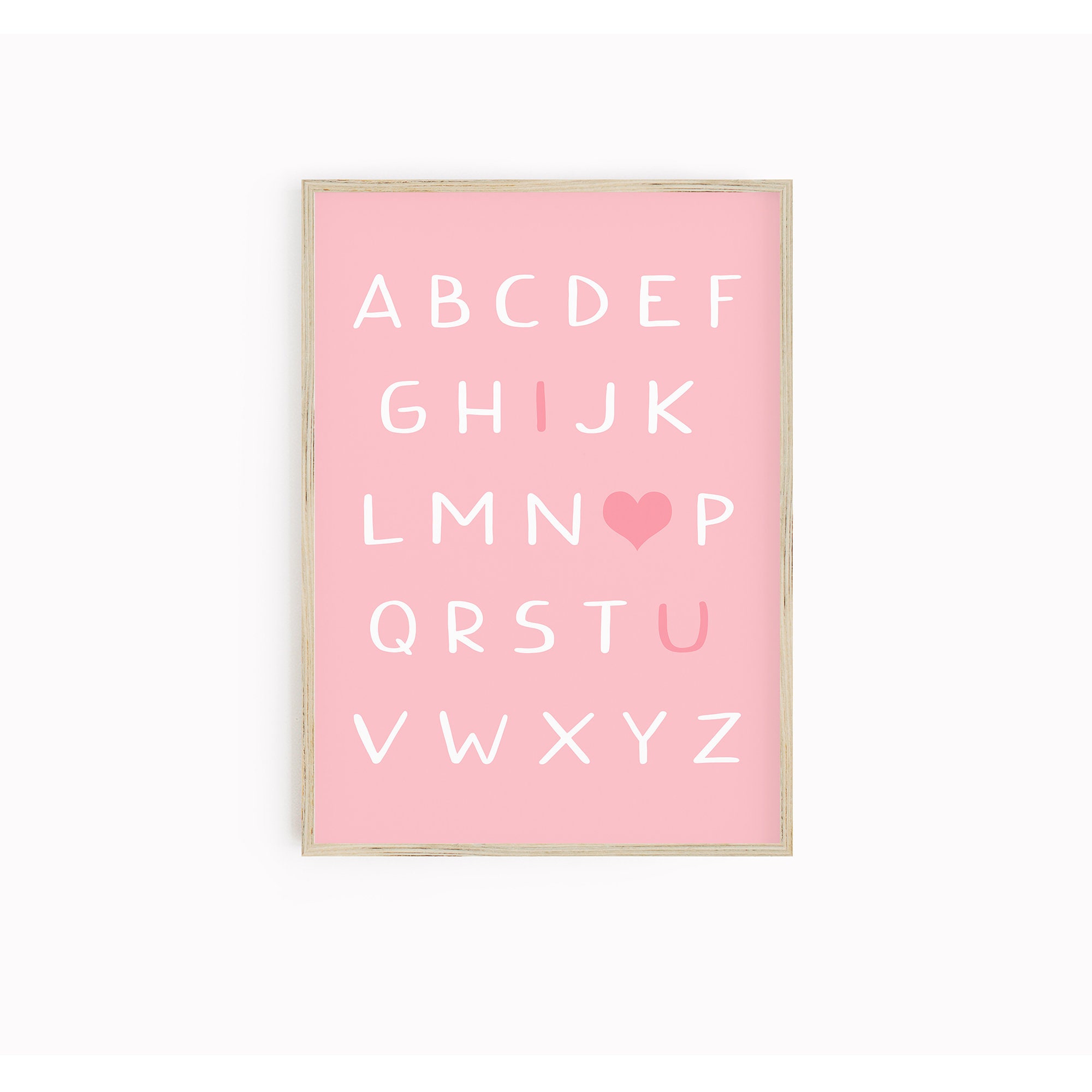 I Love You Alphabet Print Instant Download Girls Alphabet - Etsy