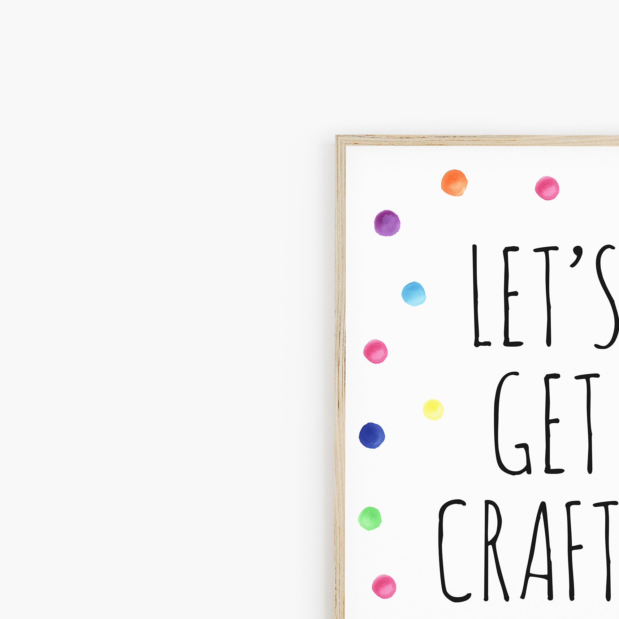 Let's Get Crafty Wall Art Printable Playroom Art | Etsy