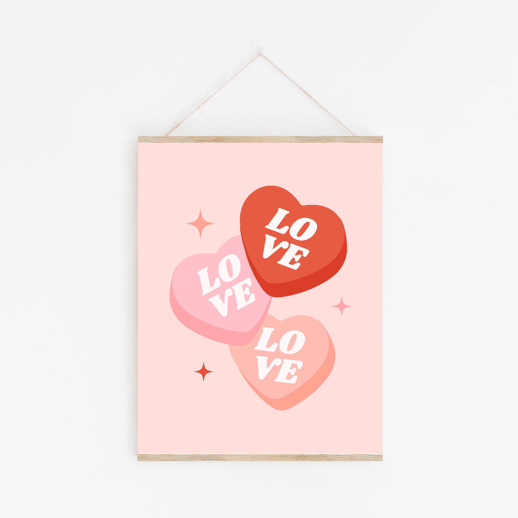 Valentine's Day Gallery Wall Art Prints, Retro Decor (digital Download ...