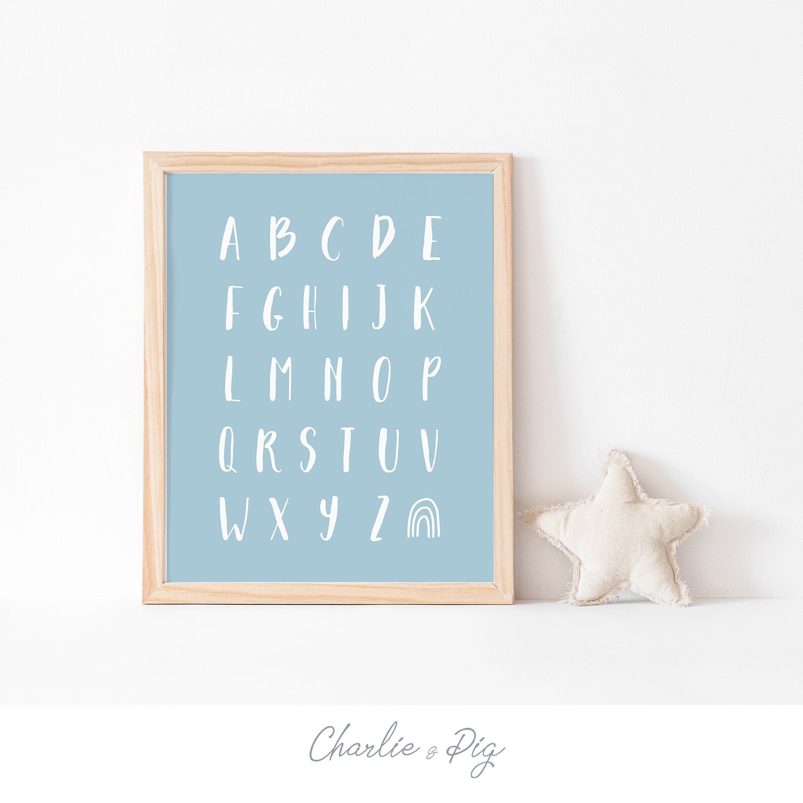 Boys Room Alphabet Wall Art Printable Instant Download Wall | Etsy