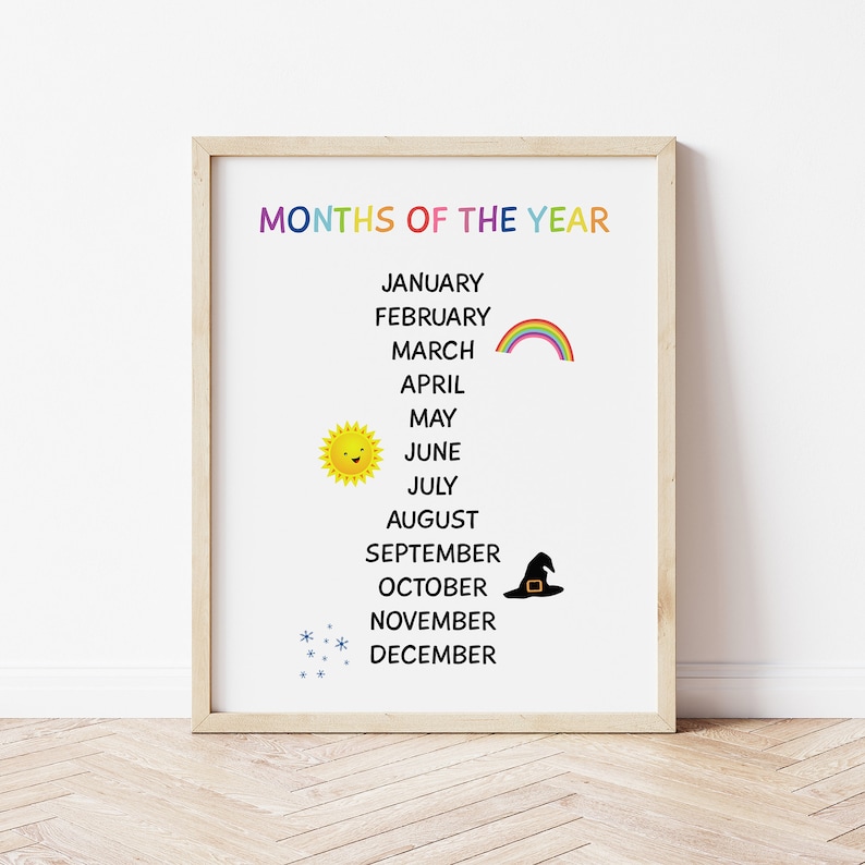 Rainbow Days and Months Educational Posters – Homeschool Printable ...