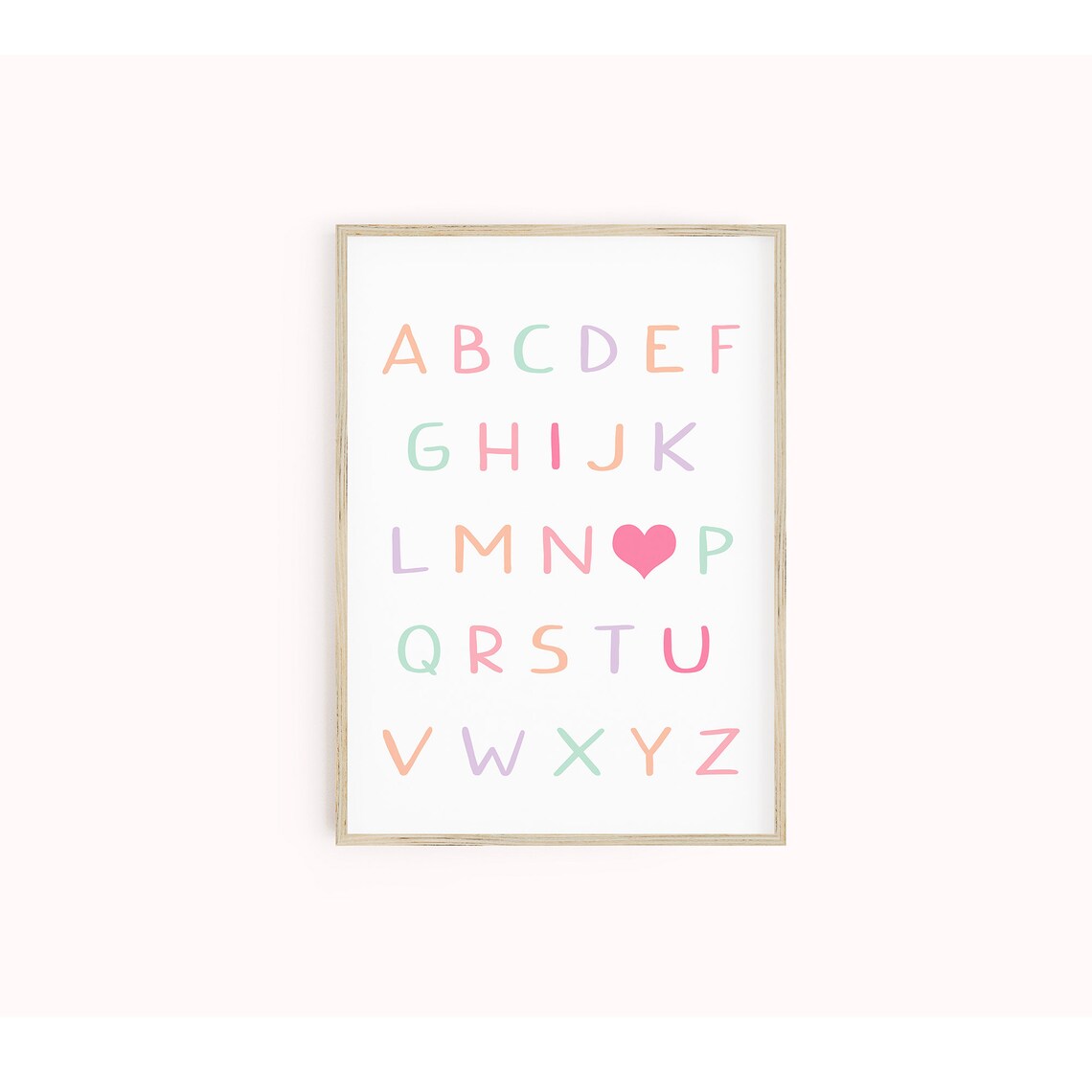 I Love You Alphabet Printable - Instant Download, Alphabet Wall Art ...