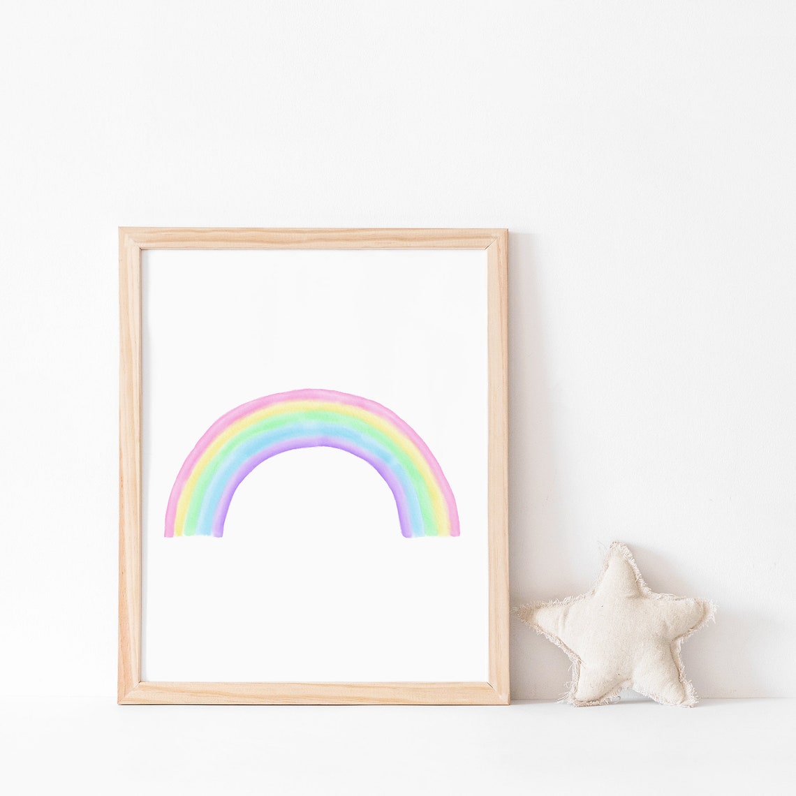 Pastel Rainbow Print Instant Download Girls Room Printable - Etsy