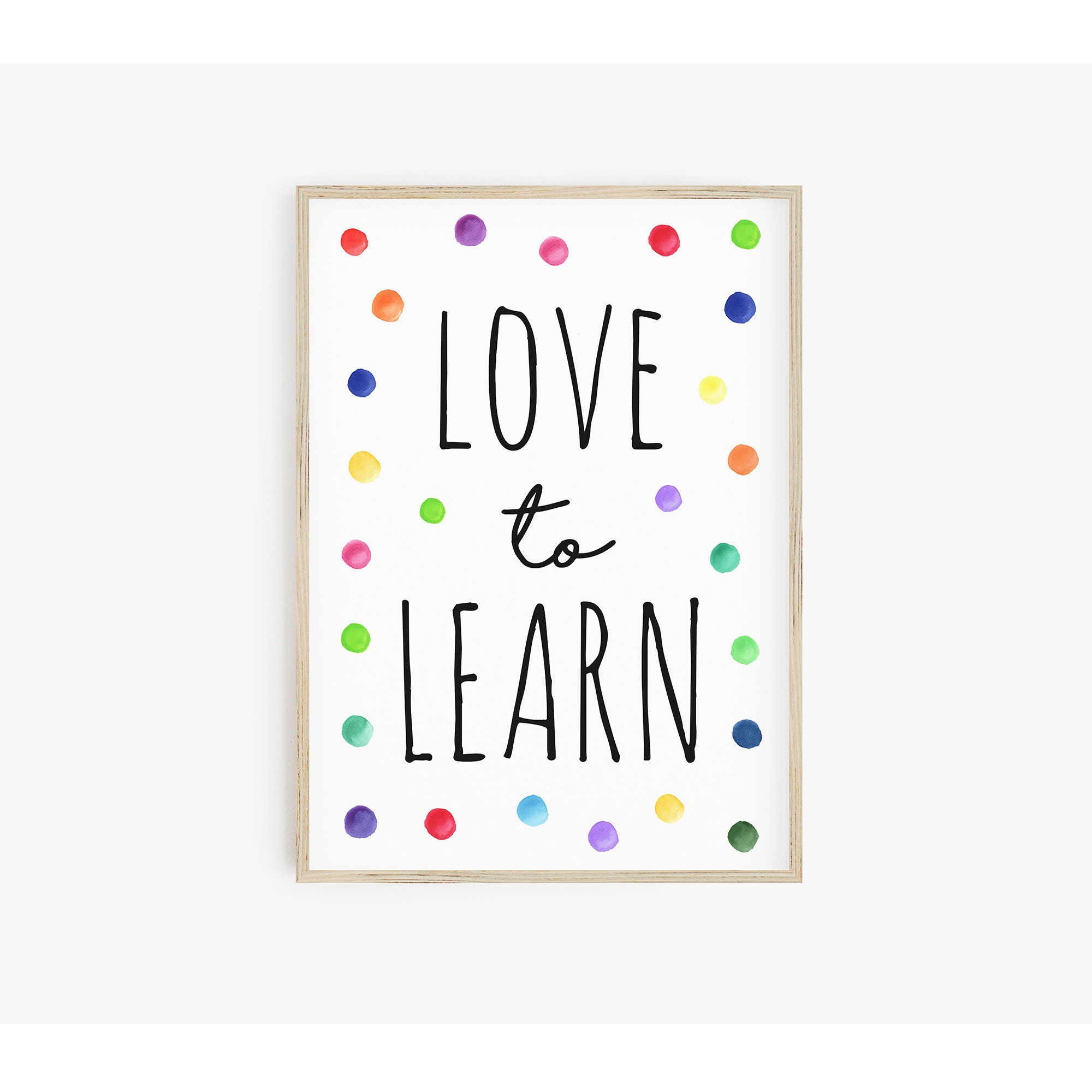 Love to Learn Printable Instant Download Classroom Rainbow | Etsy