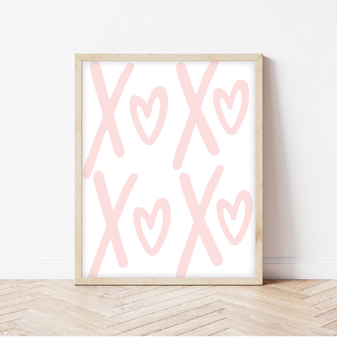 Valentines Day Decor, X and O Print, Valentine Printable Wall Art ...