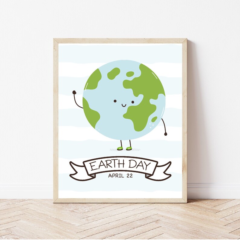 Earth Day Printable Poster Earth Day Print Instant Download - Etsy