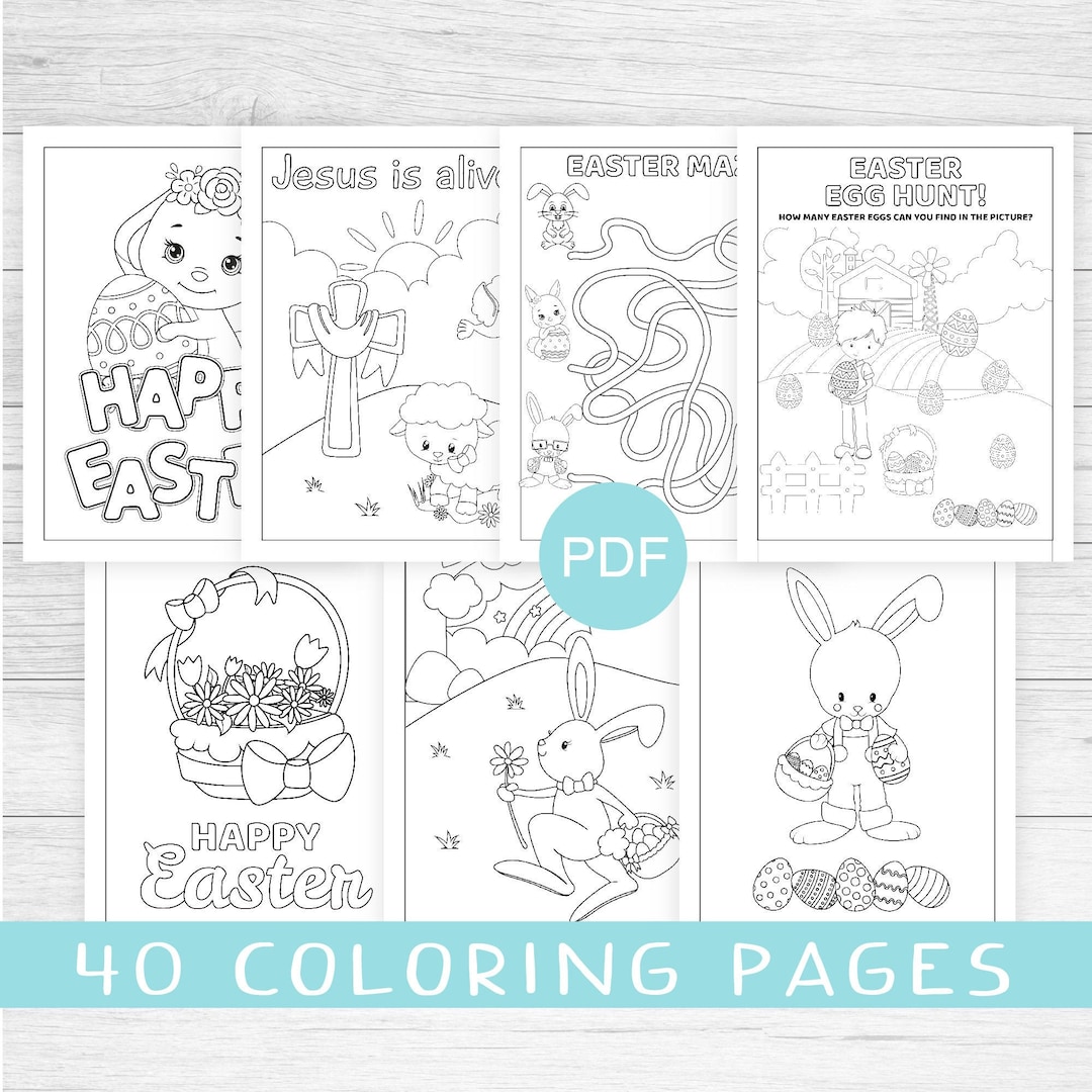 Easter Coloring Pages, Sunday School Printables, Easter Coloring Book ...