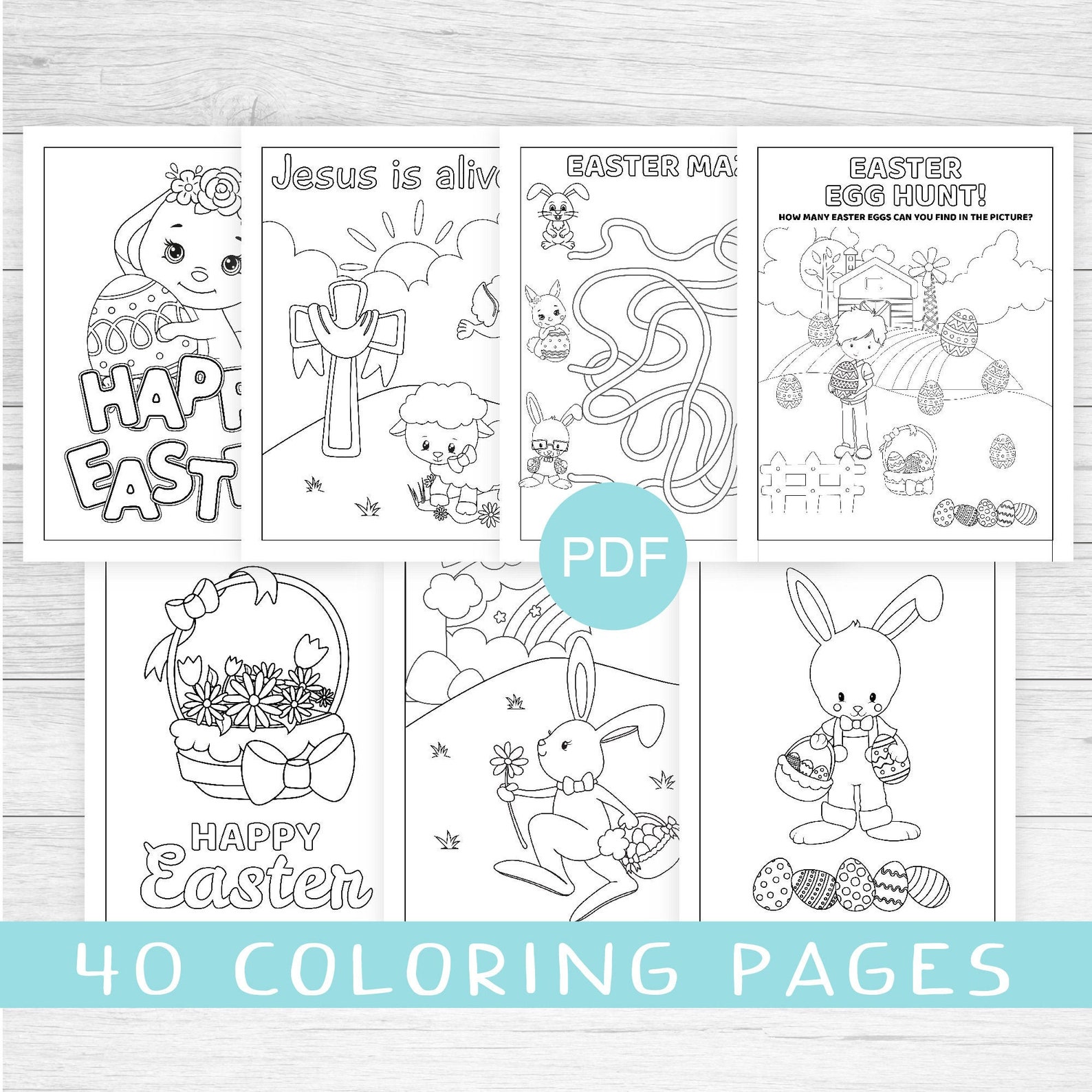 Easter Coloring Pages Sunday School Printables Easter - Etsy