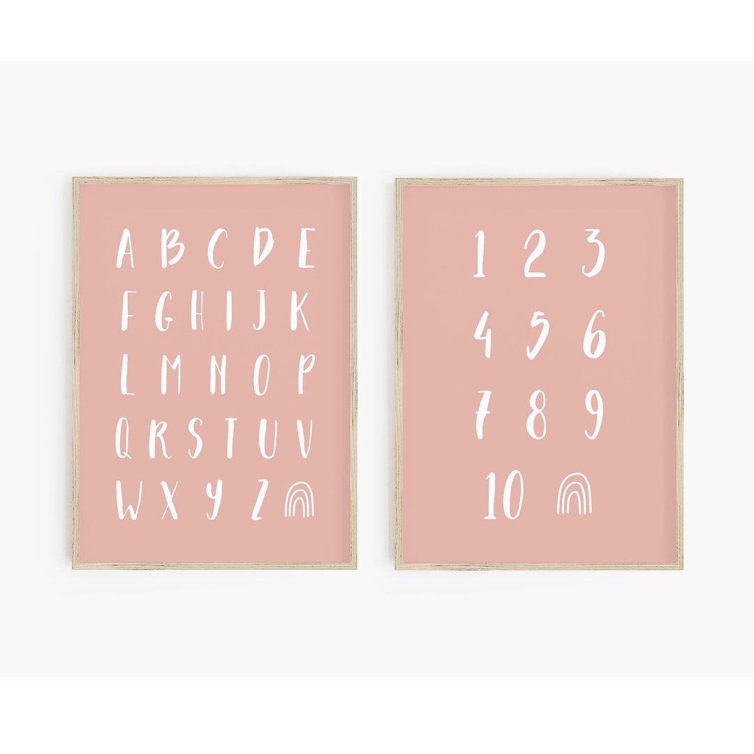 Boho Alphabet Print Set - Instant Download, Girls Nursery Decor, Girls ...