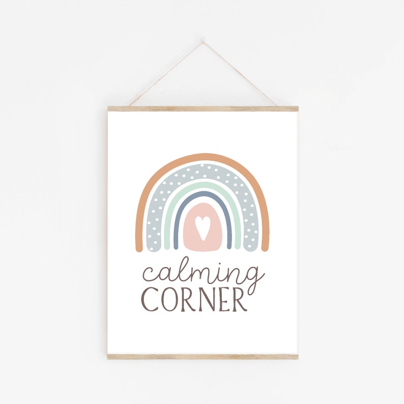 Calm Down Corner Kit, Set of 4 Posters and Feelings Flashcards ...