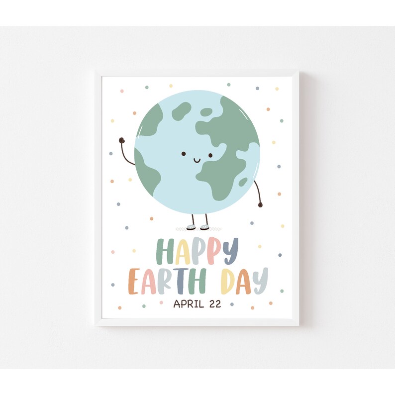 Earth Day Printable Poster Classroom Decor Toddler Activity - Etsy