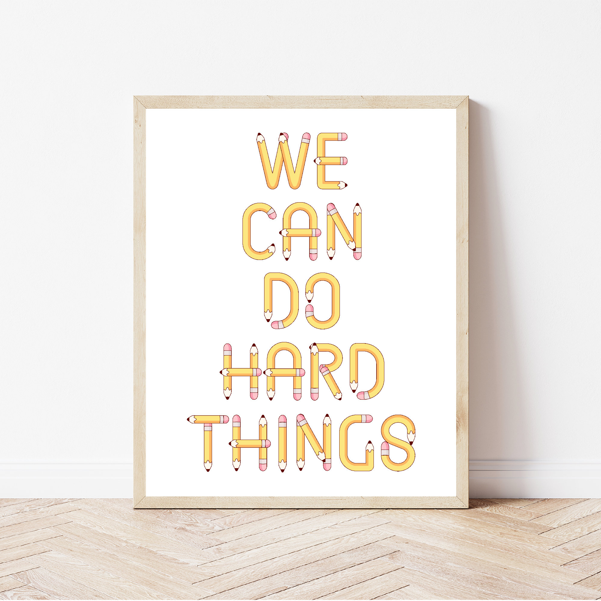 Growth Mindset Print For Kids We Can Do Hard Things Classroom Sign ...