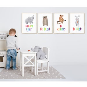 Growth Mindset Posters - Instant Download, Animal Prints, Neutral ...