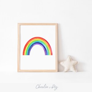 Rainbow Print - Instant Download, Rainbow Watercolor Wall Decor ...