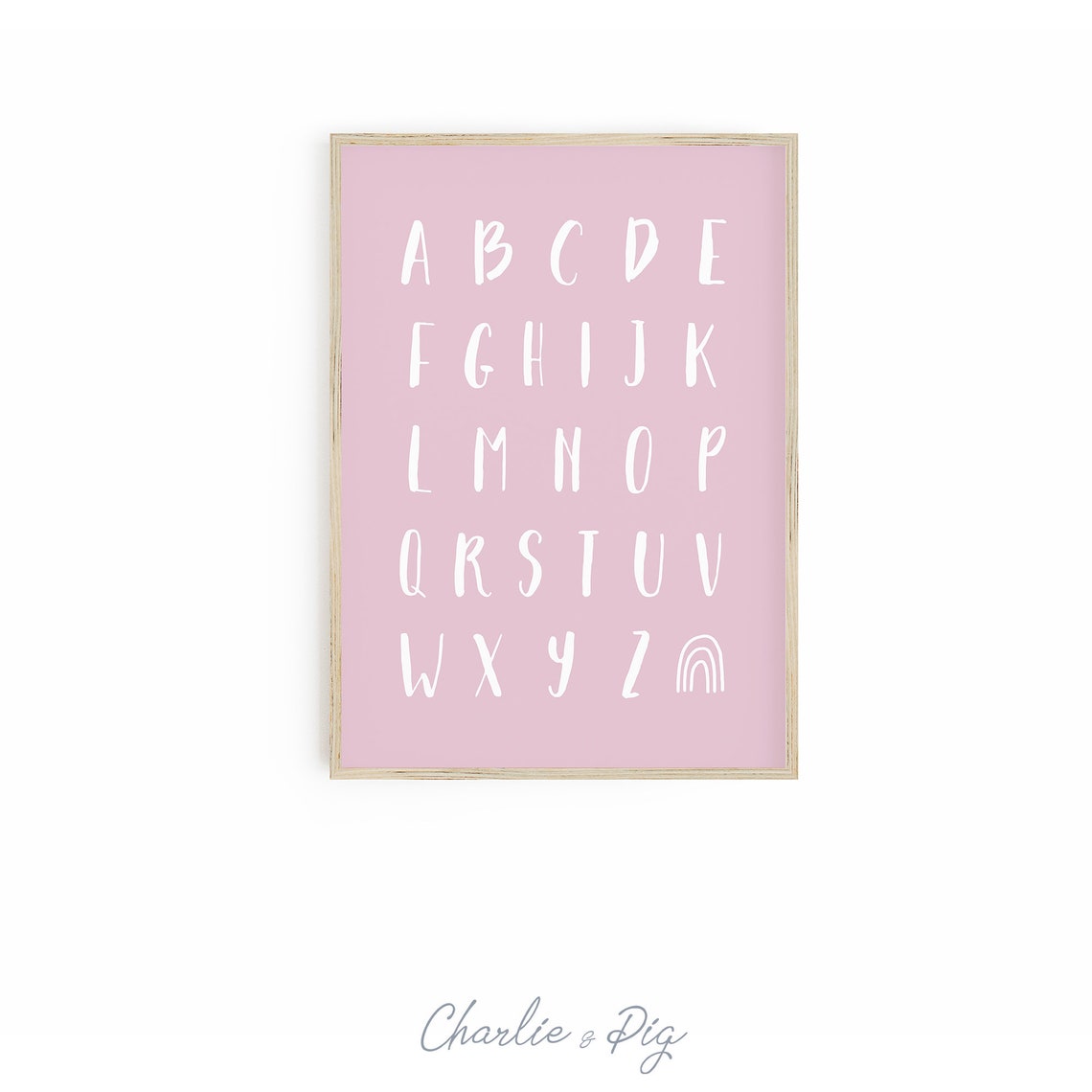 Girls Room Alphabet Printable Instant Download Wall Decor - Etsy