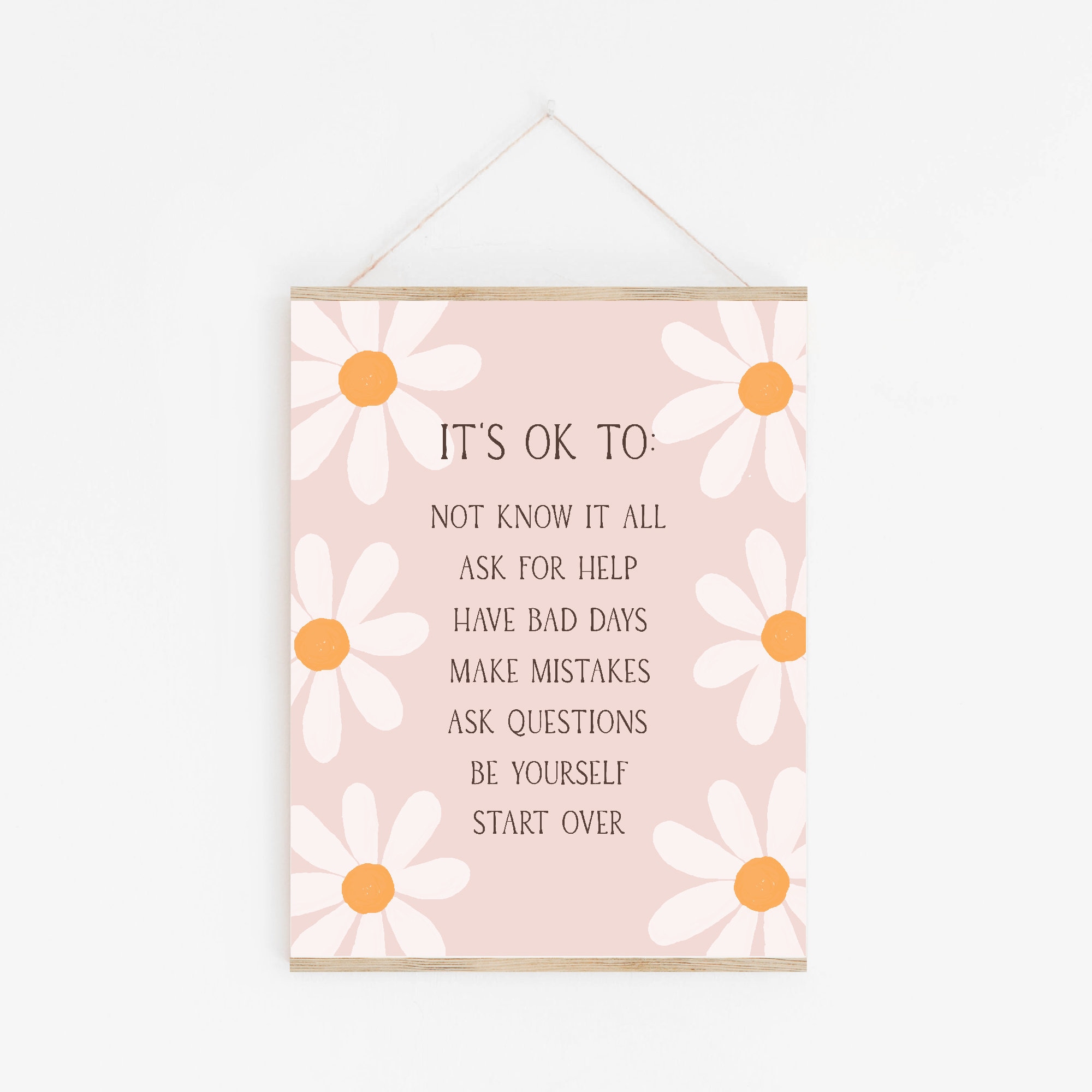 Calming Corner Set of 4 Posters for Girls, Montessori Playroom, Boho ...