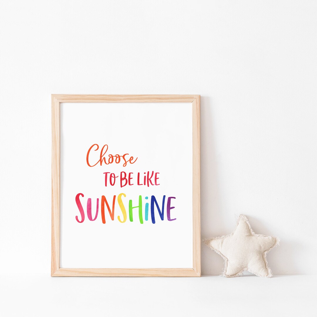 Sunshine Quote Printable - Instant Download, Positive Growth Mindset ...
