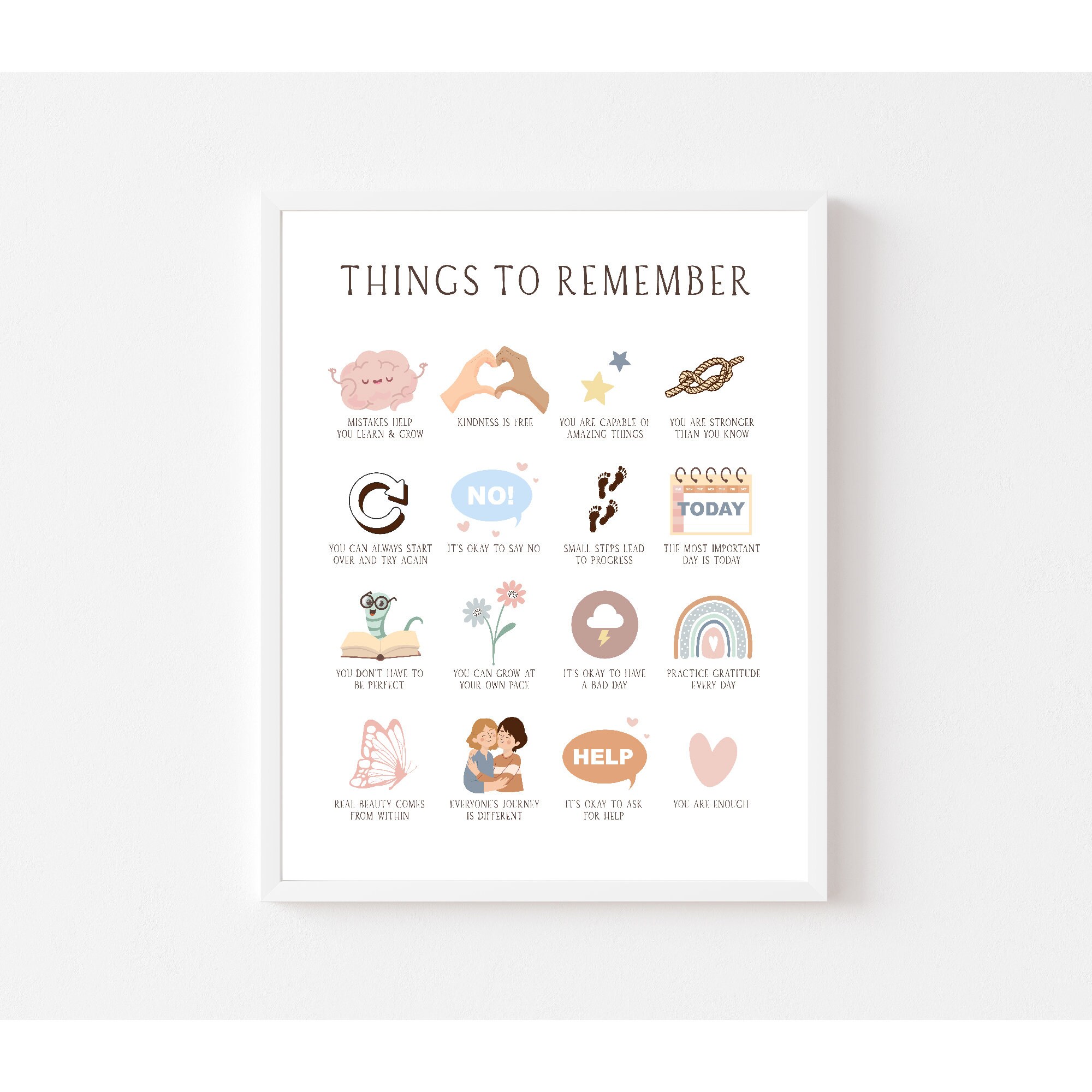 Things to Remember, Therapy Office Decor, Positive Affirmations, School ...