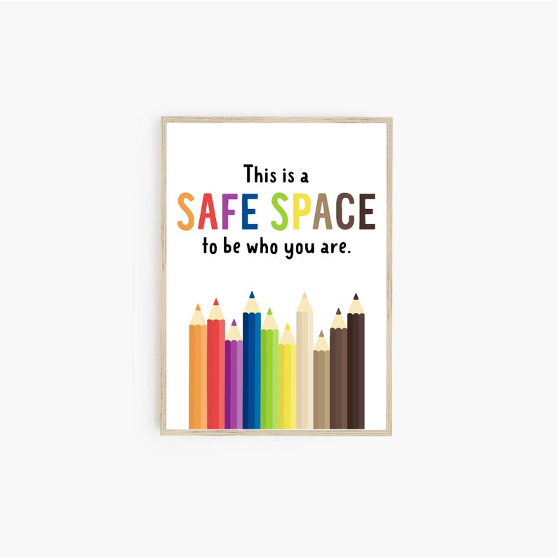 Safe Space Printable Diversity Poster Equality Print - Etsy