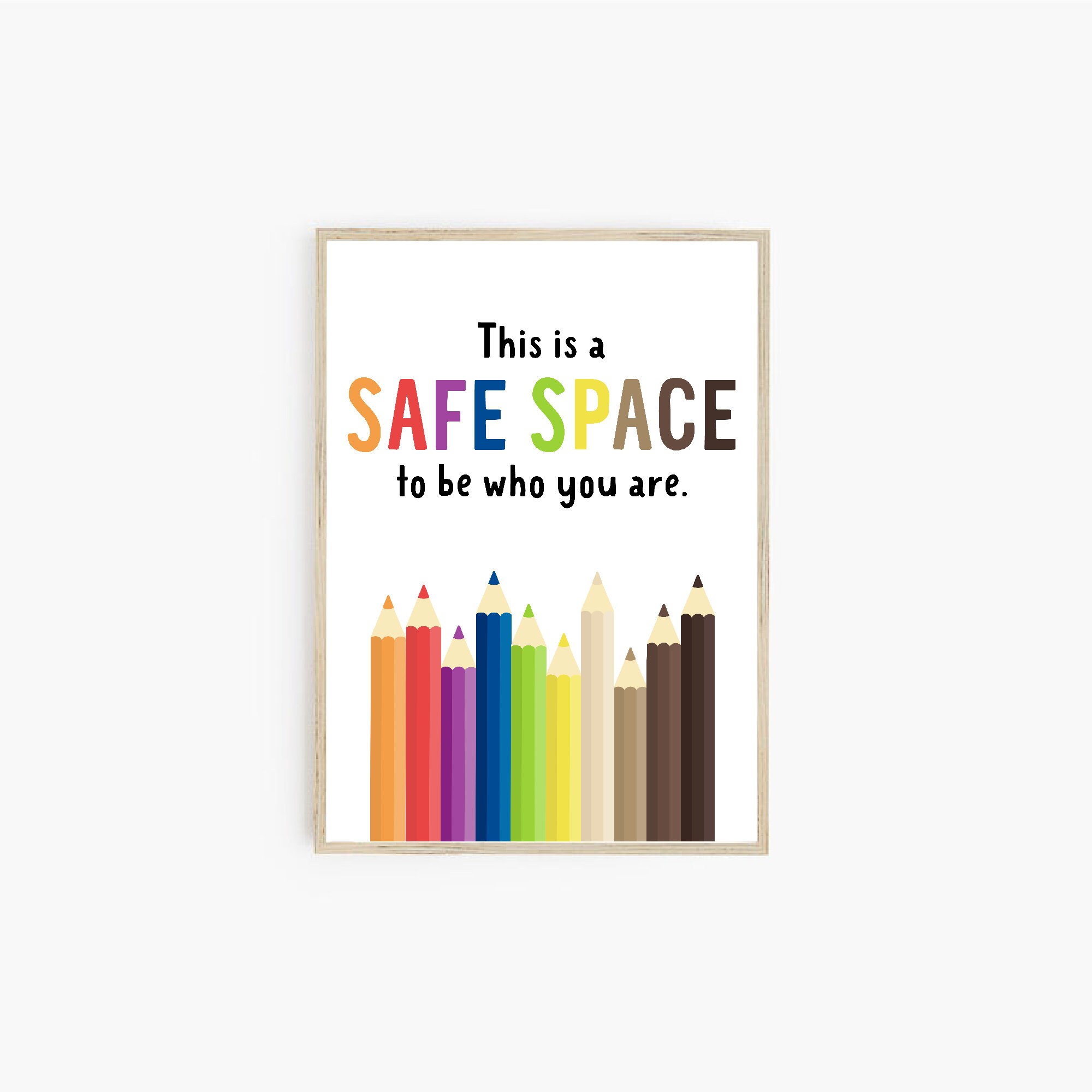 Safe Space Printable Diversity Poster Equality Print - Etsy