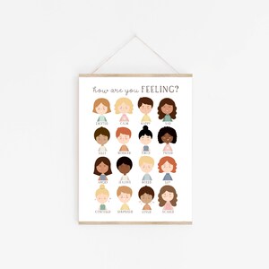 Feelings Chart and Flashcards Set, Printable Bundle, Feelings Flash ...