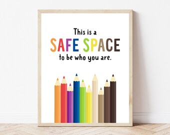 Classroom Safe Space Poster - Etsy