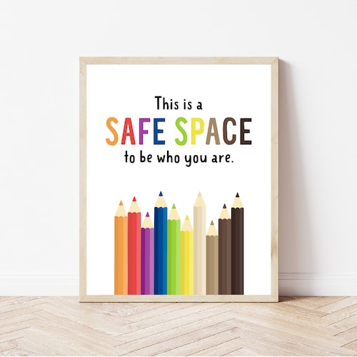 Safe Space Printable Diversity Poster Equality Print - Etsy