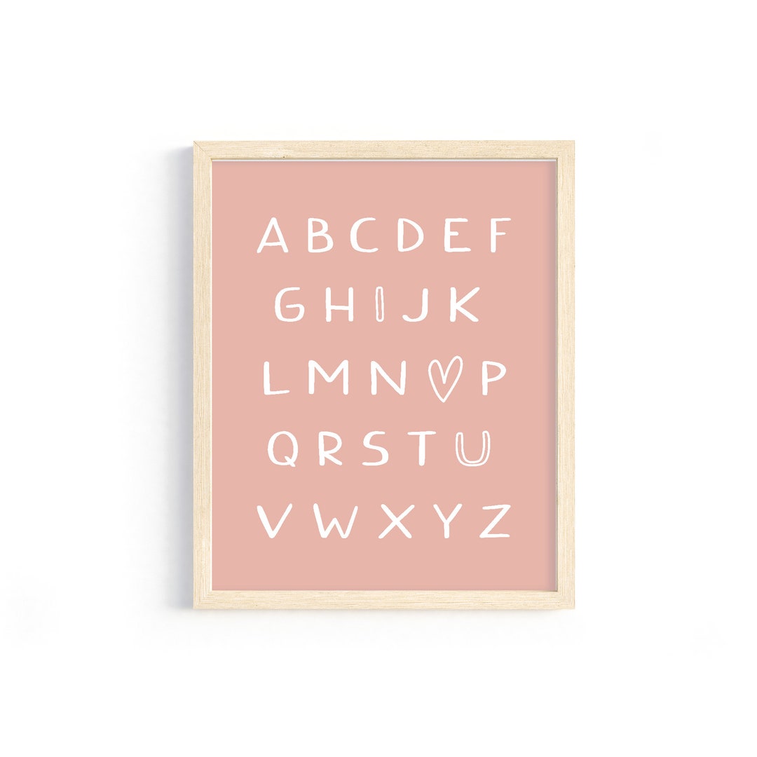 Boho Alphabet Print, I Love You Alphabet Printable, Boho Nursery Decor ...