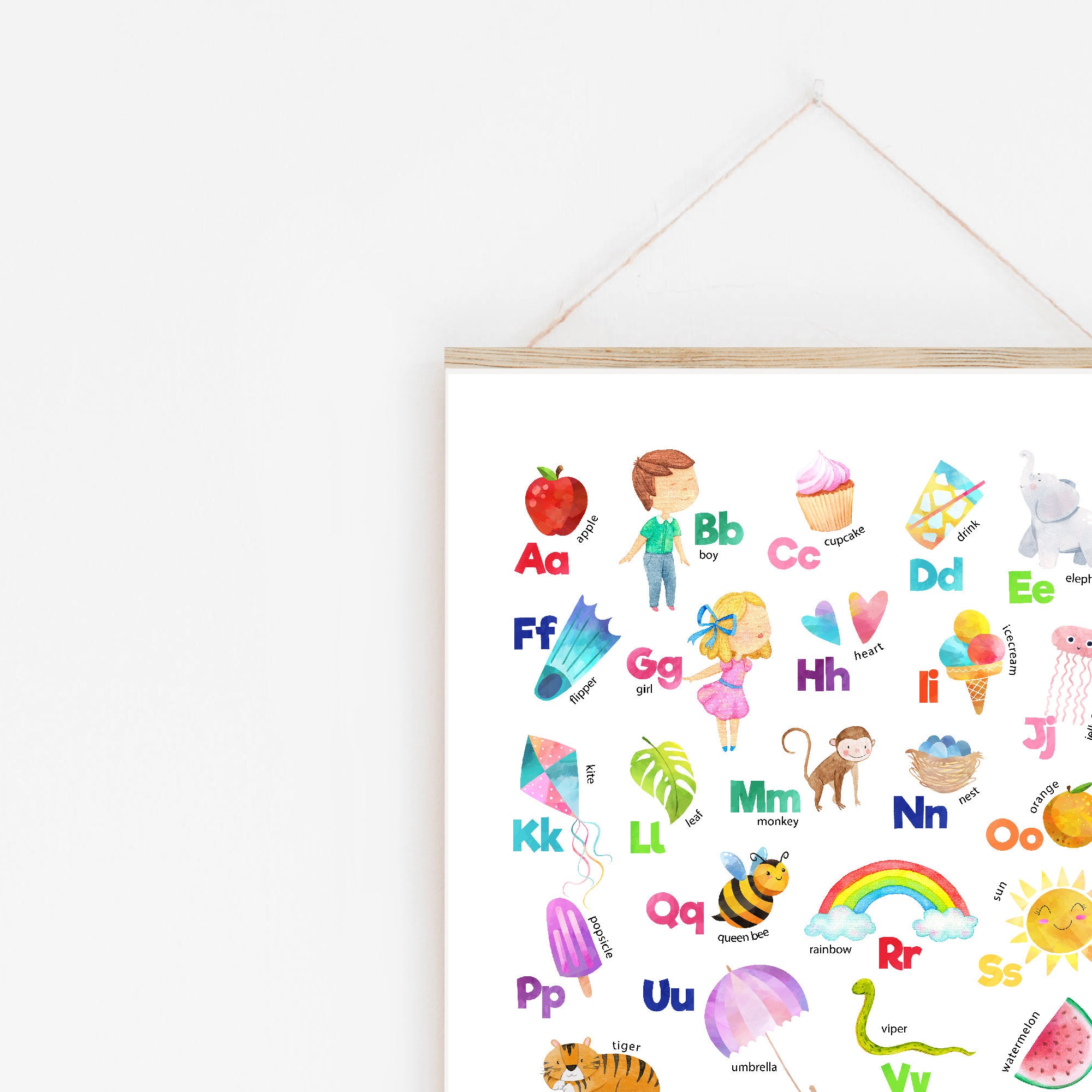 Rainbow ABC Poster Alphabet Printable Classroom Decor - Etsy