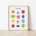 Colors and Shapes Educational Posters Instant Download, Educational ...