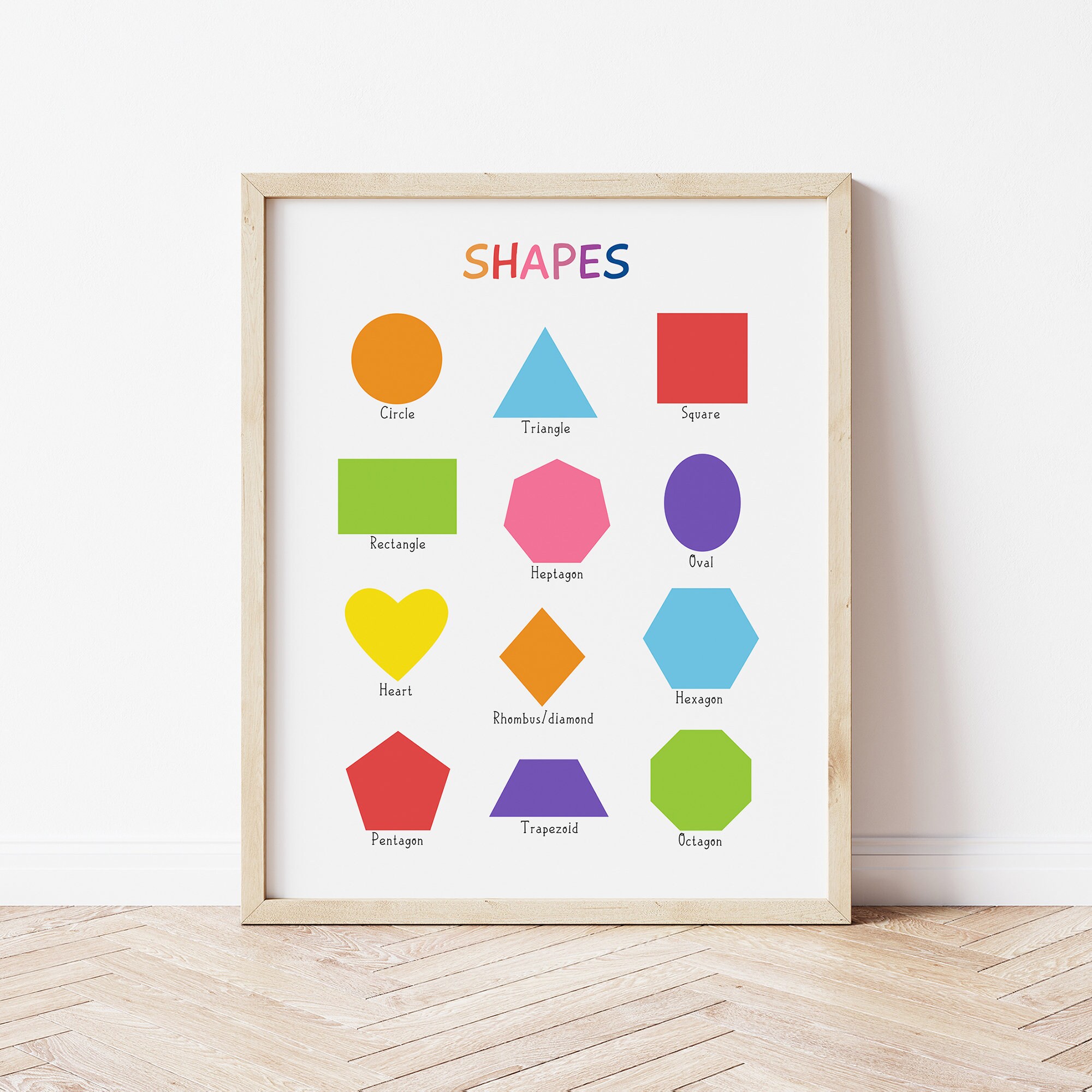 Colors and Shapes Educational Posters Instant Download - Etsy