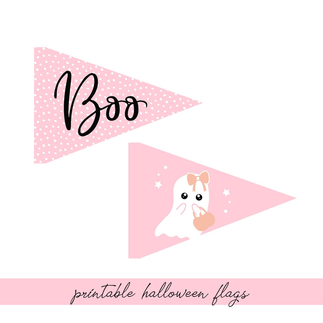 Halloween Printable Pennant Flags- Instant Download, Pastel Halloween ...