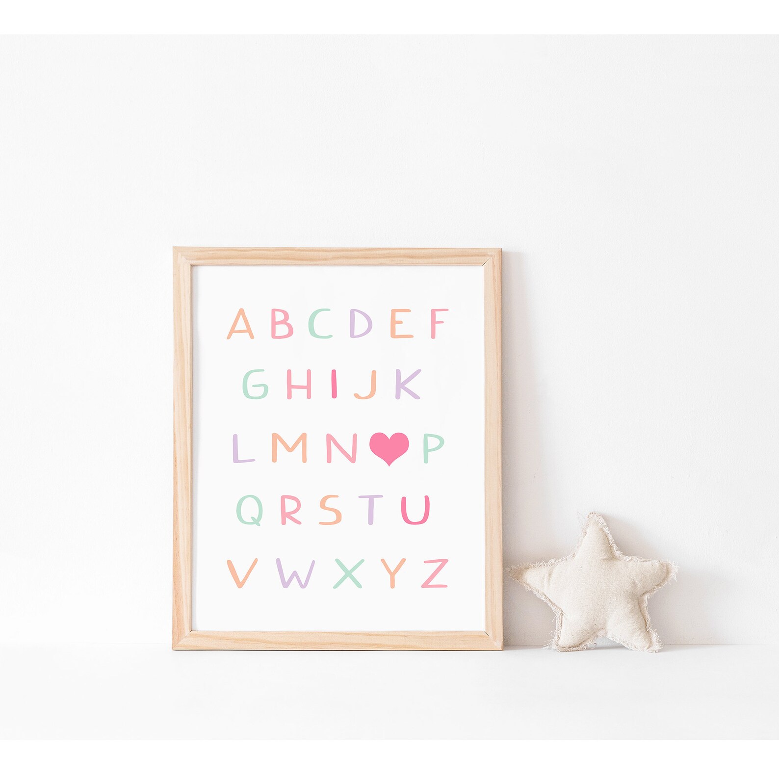 I Love You Alphabet Printable - Instant Download, Alphabet Wall Art ...