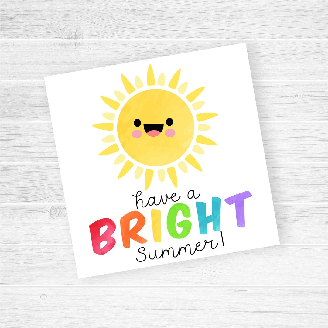 Have a Great Summer Cookie Tag, Square 2 Inch, Party Favour, Gift for ...