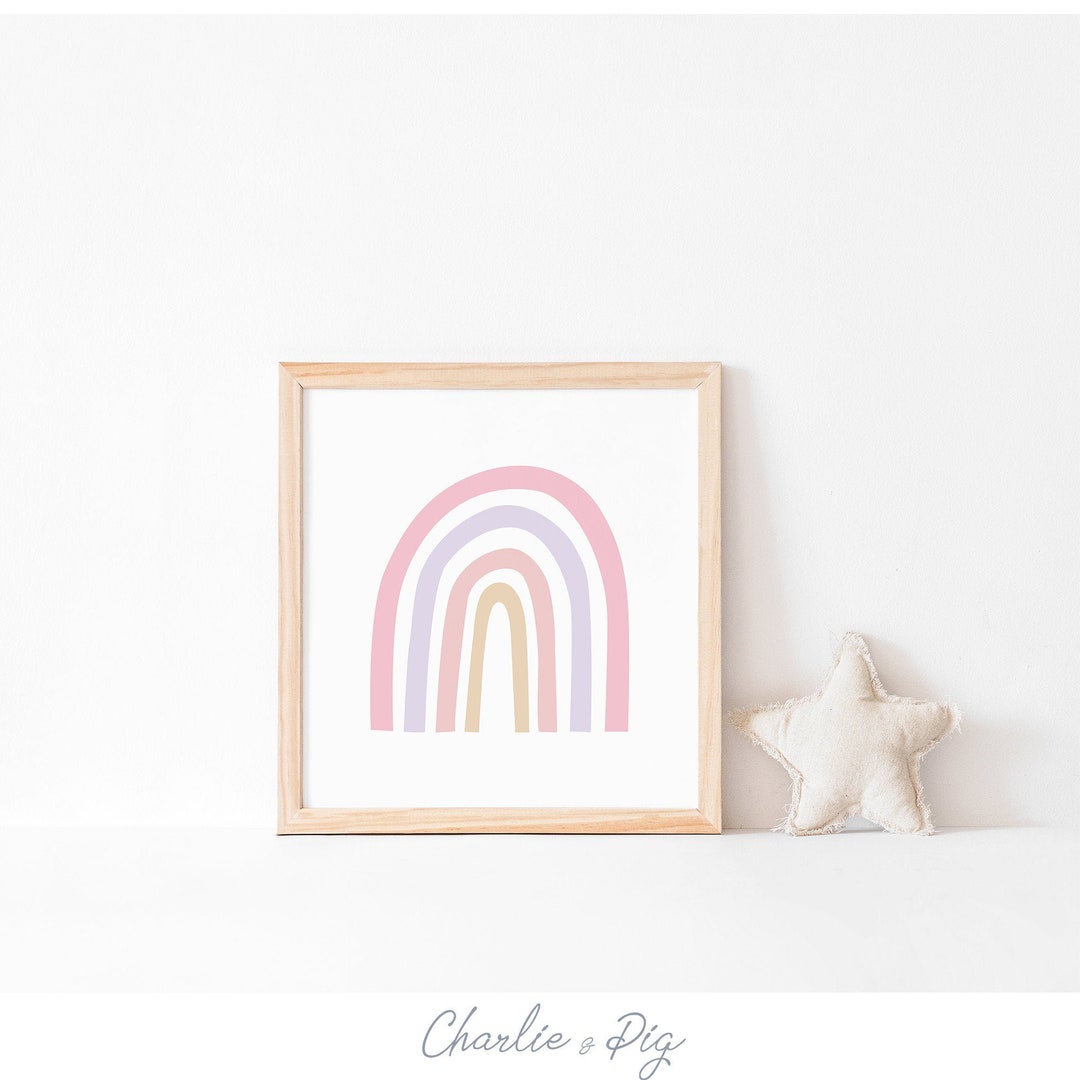 Pastel Rainbow Print – Boho Nursery Decor (digital Download) - Etsy