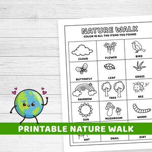 Earth Day Nature Walk Coloring Page, Earth Day Activities for Kids ...