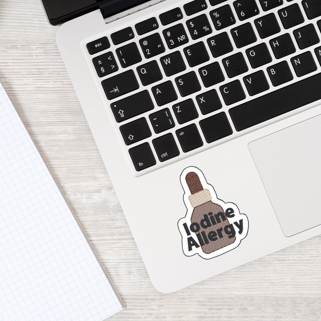 Iodine Allergy Sticker Sheet – Medical Alert, Waterproof Decals - Etsy