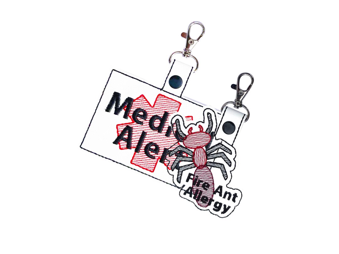 Fire Ant Allergy Gift Set Key Chain, Fire Ant Allergies, Backpack Tag ...
