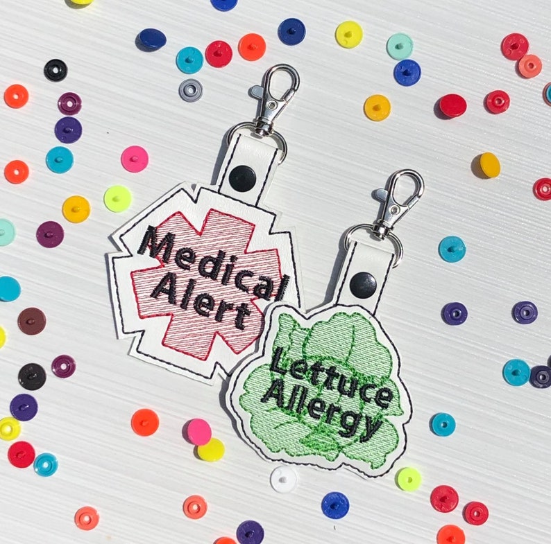 Peanut Allergy & Medical Alert Tag Gift Set Allergy Key Chain | Etsy