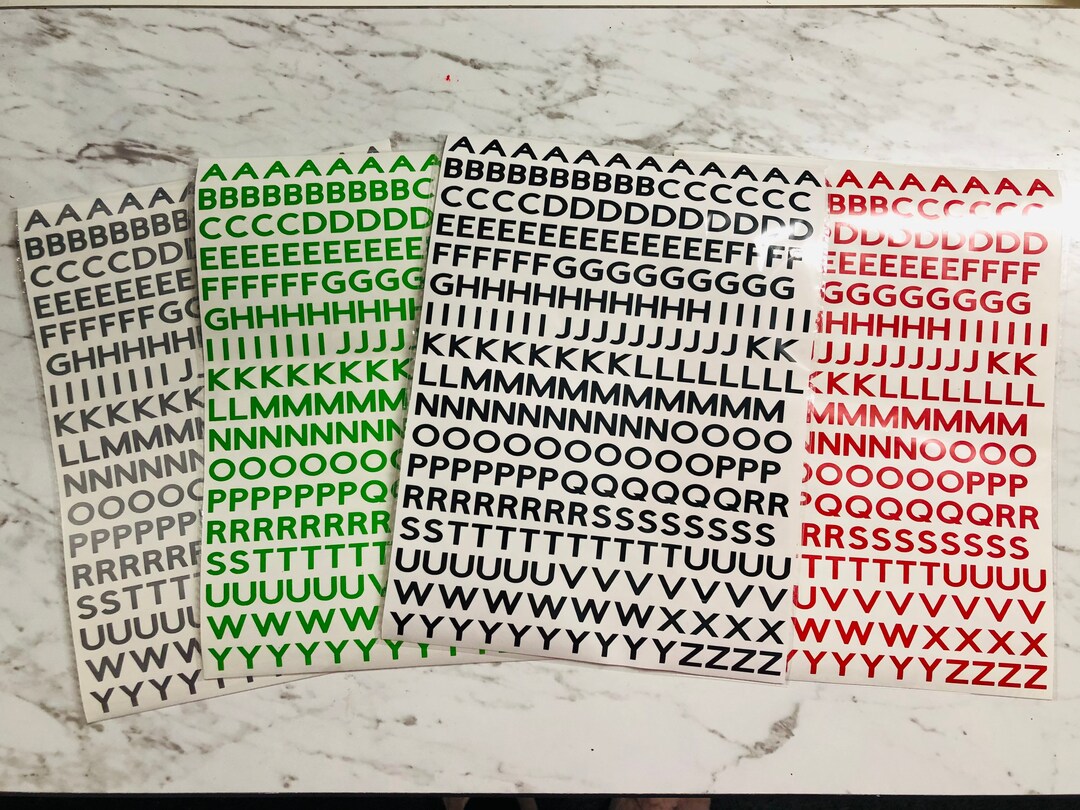 ABC Stickers - Basic Font - Etsy