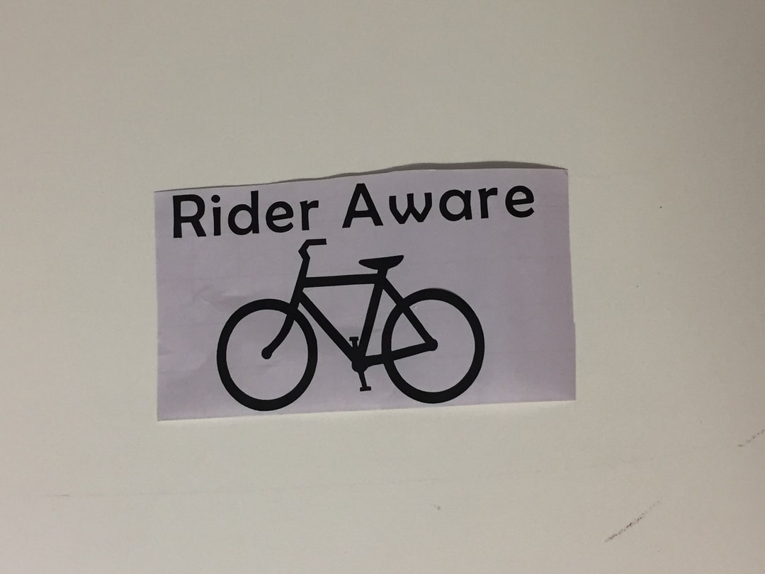 Vinyl Decal - Rider Aware - Etsy
