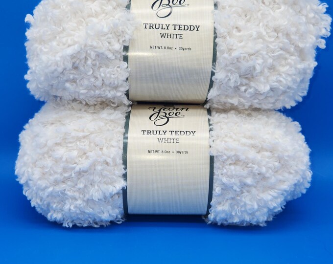 Yarn Bee, Truly Teddy White , Hobby Lobby Yarn - Etsy