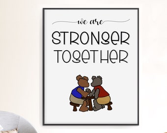 Stronger Together Poster - Etsy
