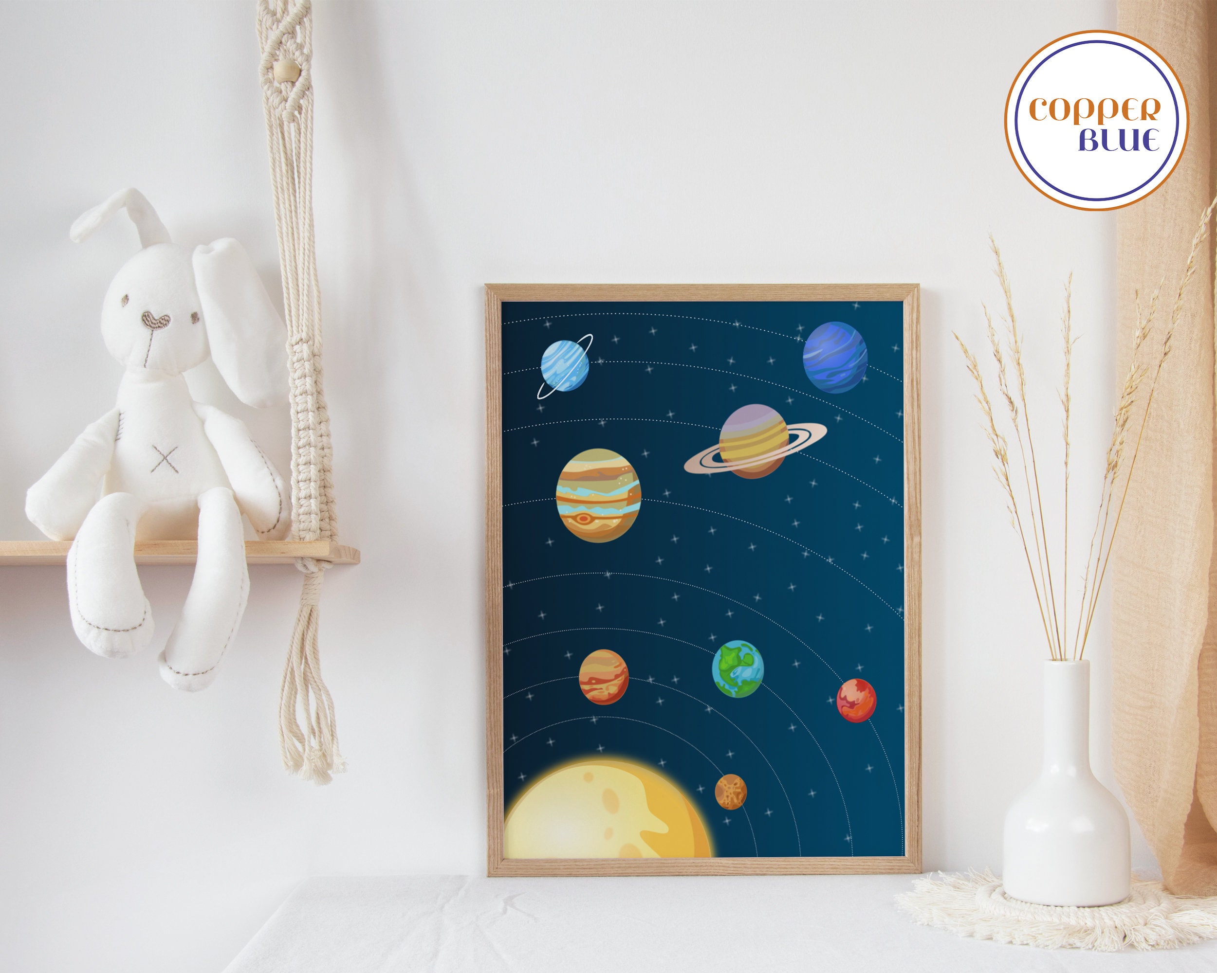Unique Solar System Wall Art | Space Poster | Planets Decor | Nursery ...