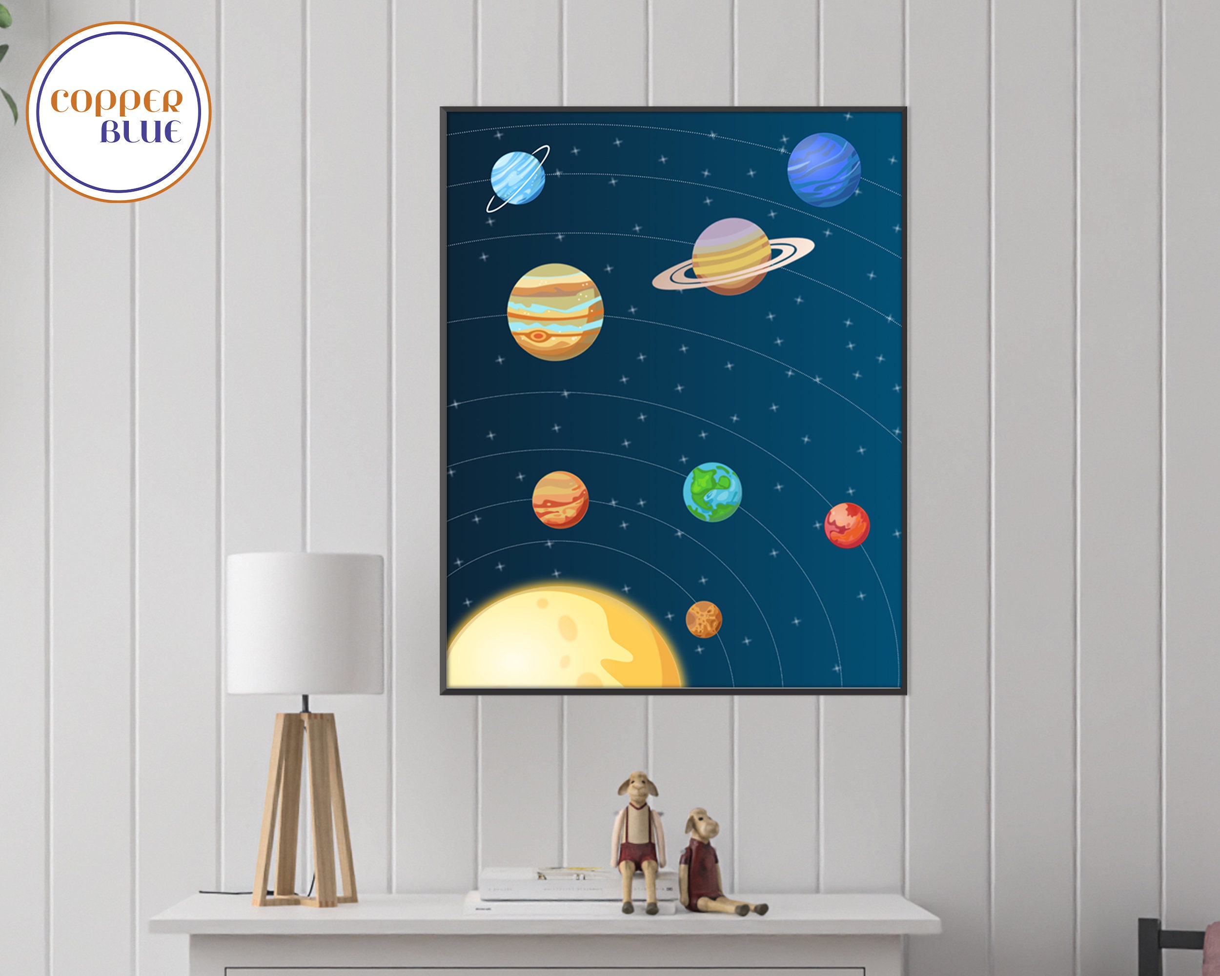 Unique Solar System Wall Art | Space Poster | Planets Decor | Nursery ...